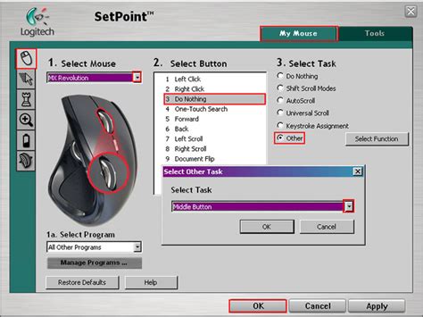 Configuring My Mx Revolution Scroll Wheel As A Middle Button Logitech