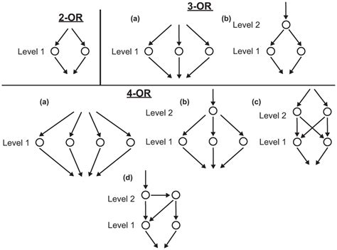enumerating minimal arrow diagram structures for 2 or 3 or and 4 or download scientific
