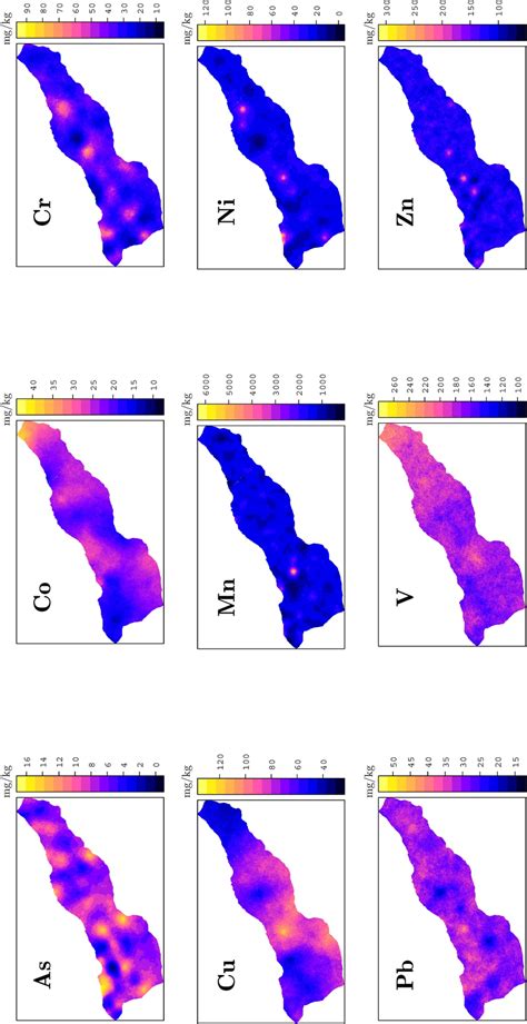 Stochastic Spatial Distribution Maps For Trace Elements According To