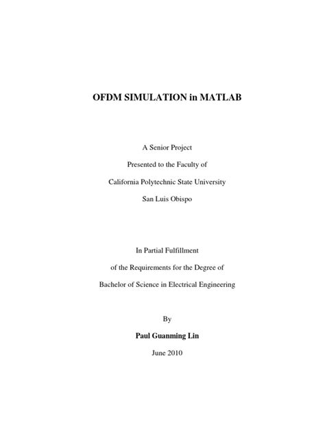 ofdm simulation in matlab pdf orthogonal frequency division