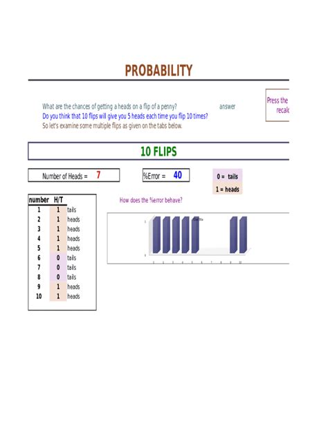 Probability Template Form Fill Online Printable Fillable Blank PdfFiller