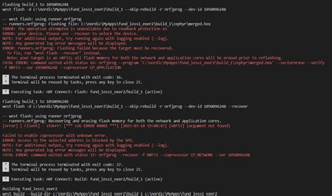 Failure To Flash Blink Example Nordic Qanda Nordic Devzone Nordic