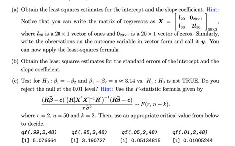 Suppose We Have The Following Population Model Yi Chegg Com