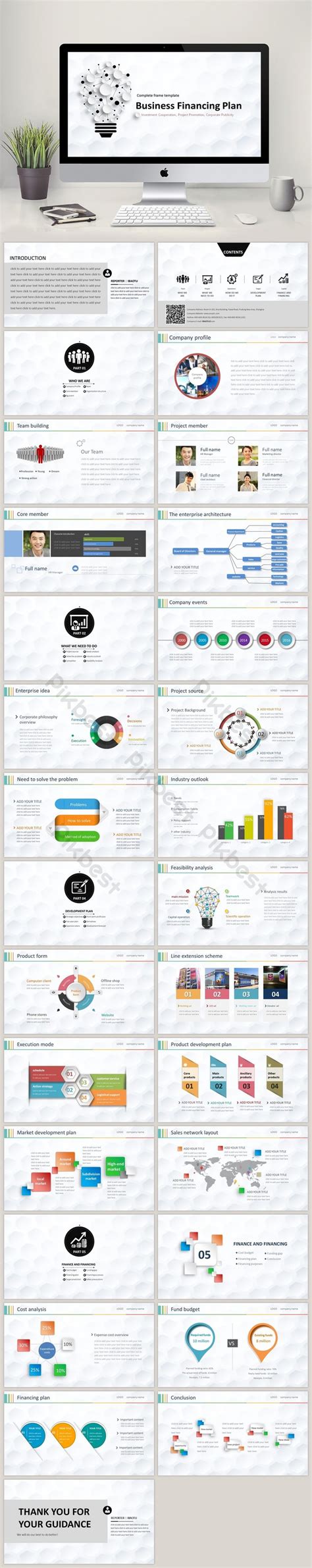 Business PPT Business Plan Dynamic PPT PowerPoint PPTX Template Free Download Pikbest