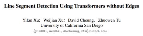논문 리뷰 Line Segment Detection Using Transformers Without Edges