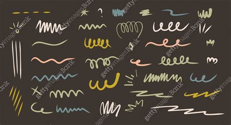 Decorative Curl Line Doodle Hand Drawn Swirls And Flourishes Doodle Set Collection Isolated