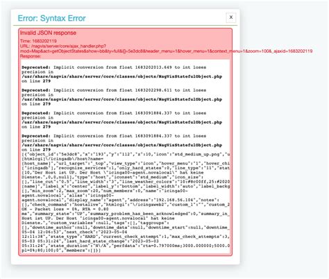 Invalid Json Response With Php 81 · Issue 52 · Icingaicingaweb2 Module Nagvis · Github