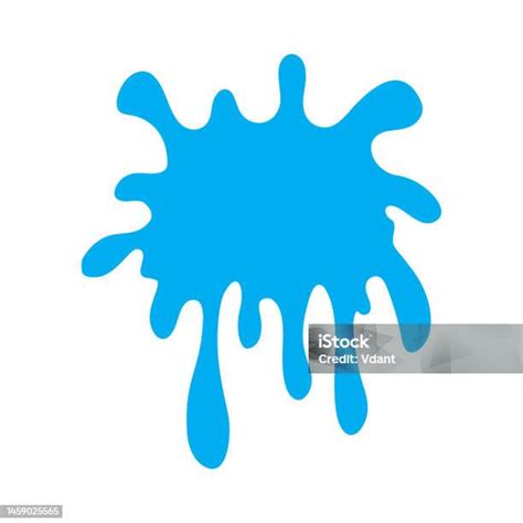 파란색 잉크 방울 튀는 것 얼룩 반점 액체 페인트 물방울 물방울 튀김 및 잉크 튀김 예술 장식 0명에 대한 스톡 벡터 아트 및 기타 이미지 Istock