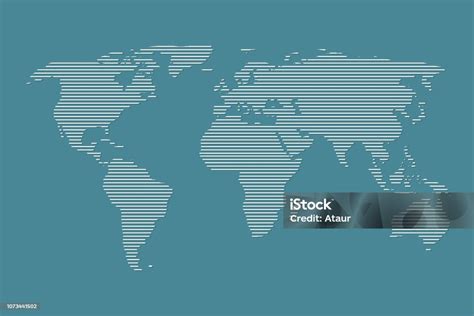 진한 파란색 배경에 흰색 직선을 사용 하 여 세계 지도 벡터 0명에 대한 스톡 벡터 아트 및 기타 이미지 0명 남쪽 동쪽 Istock