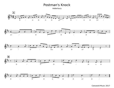 Postmans Knock Sheet Music For Piano Solo Easy