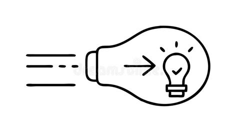 Forward Idea Lightbulb Icon Vector For Progress And Future Vector Design Generative Ai Stock