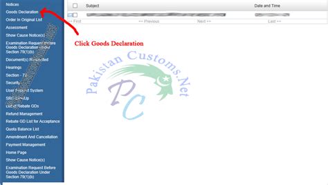 How To Create Import Goods Declaration Gd In Weboc Pakistancustoms