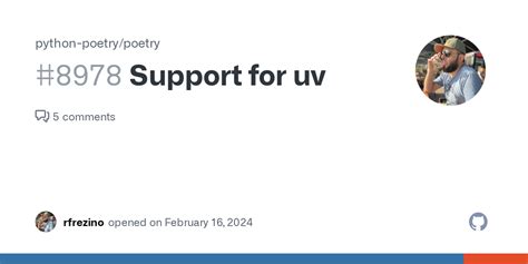 Support For Uv · Issue 8978 · Python Poetrypoetry · Github