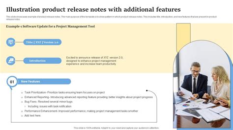 Illustration Product Release Notes With Additional Features Ppt Presentation