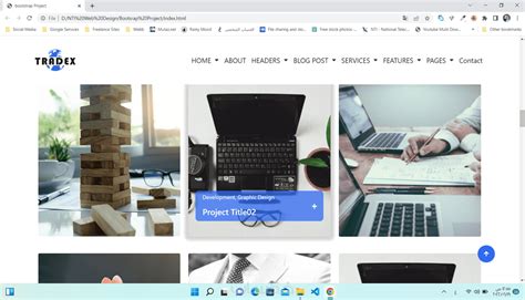 تصميم صفحات ويب متجاوبة باستخدام ال Html Css Bootstrap Js خمسات