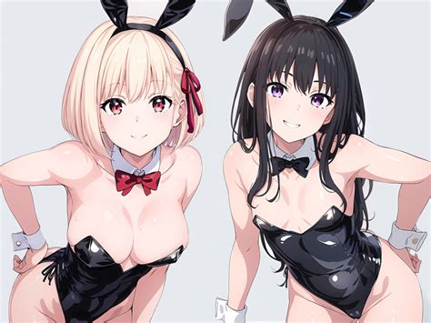Rule 34 2girls Ai Generated Bunny Ears Bunny Girl Bunnysuit Female Female Only Inoue Takina