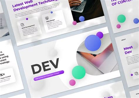 دانلود قالب پاورپوینت توسعه وب Web Development