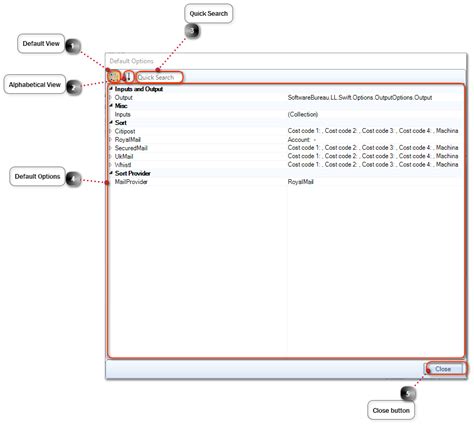 Topic Default Options
