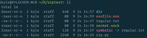 Python的zipfile模块读取文件权限属性 Kyle s Blog