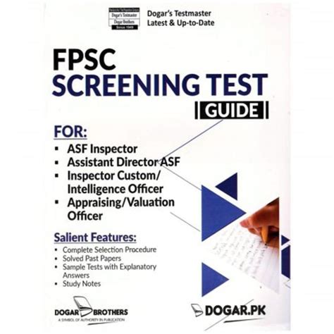 FPSC Screening Test Guide Daraz Pk