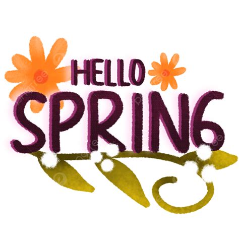 Hello Spring Illustration Hello Spring Spring Spring Season Png