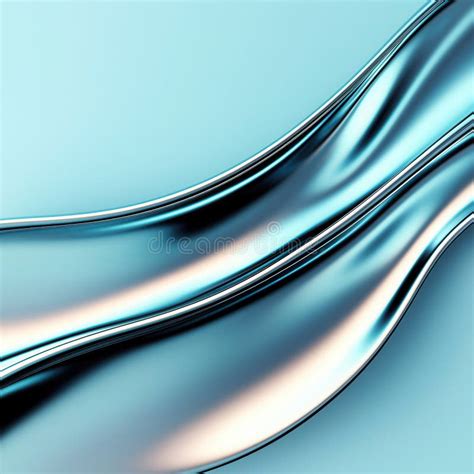 Fluid Wavelike Structures In A Metallic Finish With Soft Reflections Creating A Sense Of Depth