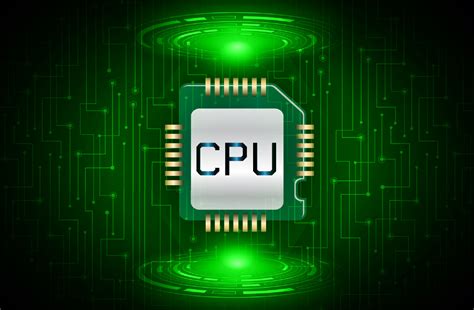 Modern Cpu Chip Holograph On Technology Background 14588425 Vector Art At Vecteezy