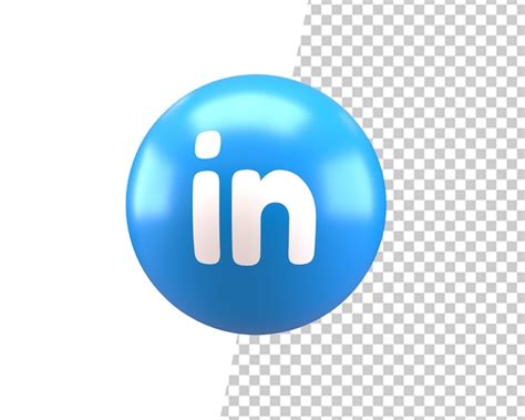 Premium Psd Linked In Circle Logo 3d