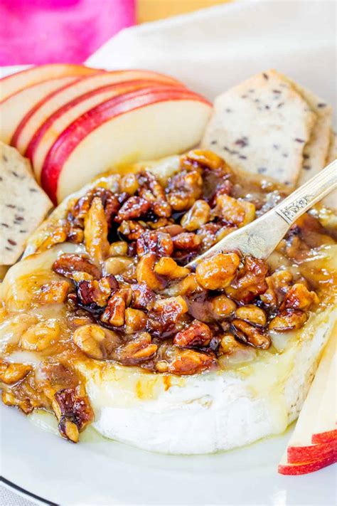 Baked Brie With Honey And Nuts Cupcakes And Kale Chips