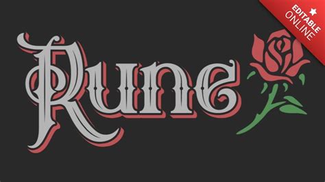 Rune Rose Tattoo Font Text Effect Generator