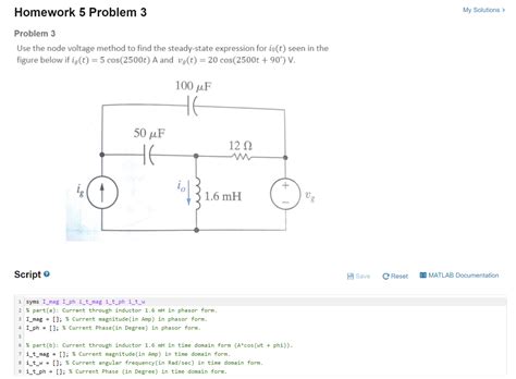 Solved Use The Node Voltage Method To Find The Steady State Chegg