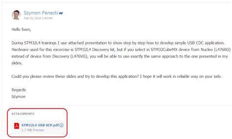 Stm32l476rg Cubemx Generated Usb Cdc Code Stops Tr Stmicroelectronics Community