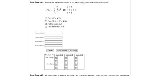 solved roblem 1 suppose that the random variable x has