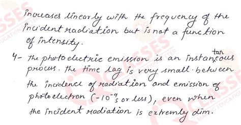 Class 12 Isc Physics Important Notes Chapter Photoelectric Effect
