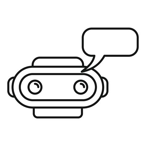 Chatbot Sms Icon Outline Style Vector Art At Vecteezy