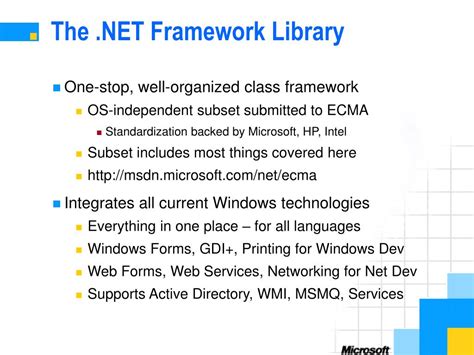 Ppt Net Framework Library Powerpoint Presentation Free Download Id3694049