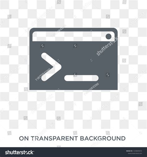 Code Terminal Icon Trendy Flat Vector Stock Vector Royalty Free