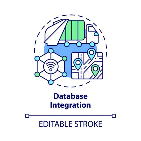 Database Integration Concept Icon Stock Vector Illustration Of Base