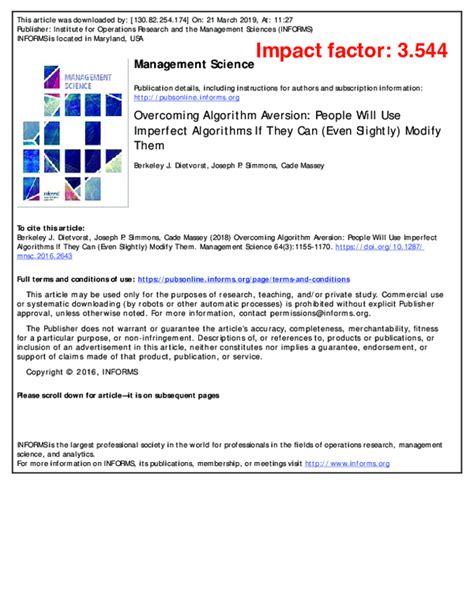 pdf overcoming algorithm aversion