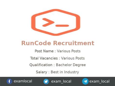 Runcode Recruitment 2025 Various Co Founder And Cmo Jobs