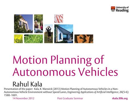 Ppt Motion Planning Of Autonomous Vehicles Powerpoint Presentation Free Download Id 2284988