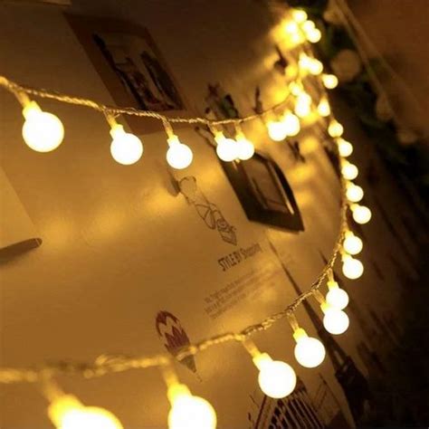 2 M Plastic 20 Mini Ball LED String White Light Plug In 12 V At Rs 70 Piece In Kalyan