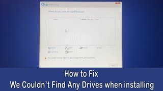 How To Fix No Drives Detected During Windows Installation Windows 10 11 Tutorial Memory Mp3