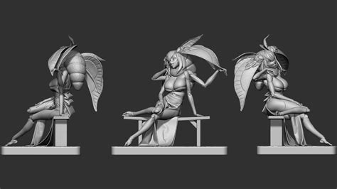 3d File Moth Girl・3d Printable Model To Download・cults