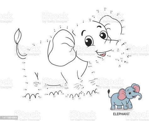 도트 게임에 점을 연결합니다 숫자 게임 선을 그립니다 귀여운 코끼리의 벡터 일러스트레이션 아이들을위한 교육 게임 0명에 대한 스톡 벡터 아트 및 기타 이미지 Istock