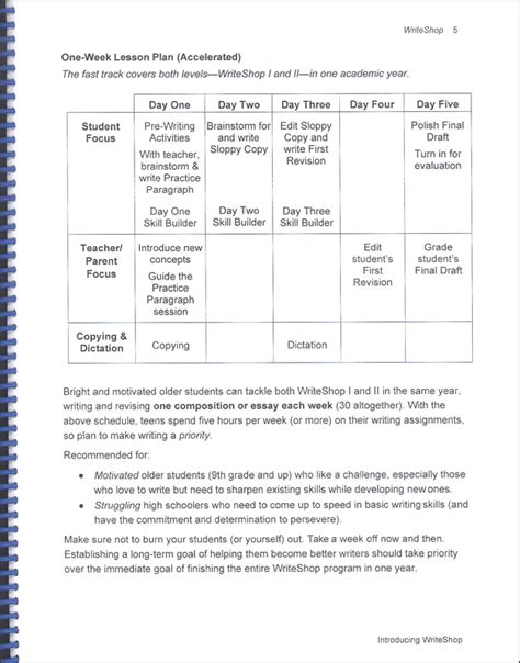 Writeshop Incremental Writing Program Teacher Manual 5th Edition