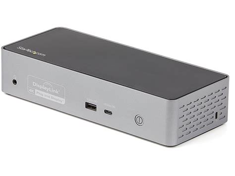 StarTech Com USB C Dock 4K 60Hz Quad Monitor DP HDMI Universal USB C Docking Station 100W PD
