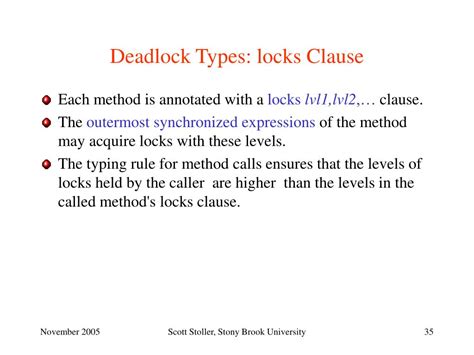 Ppt Detecting Potential Deadlocks With Static Analysis And Run Time