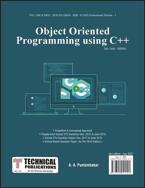 Object Oriented Programming Using C For Vtu Course 18 Obe And Cbcs Vi Eee 18ee645 Pro