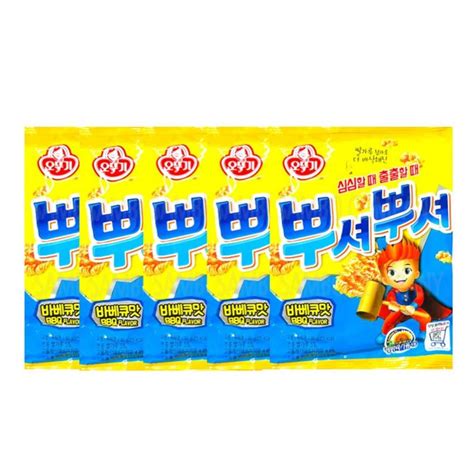 [오뚜기] 뿌셔뿌셔 뿌셔뿌셔바베큐맛 라면과자 5개 홈플러스 택배배송
